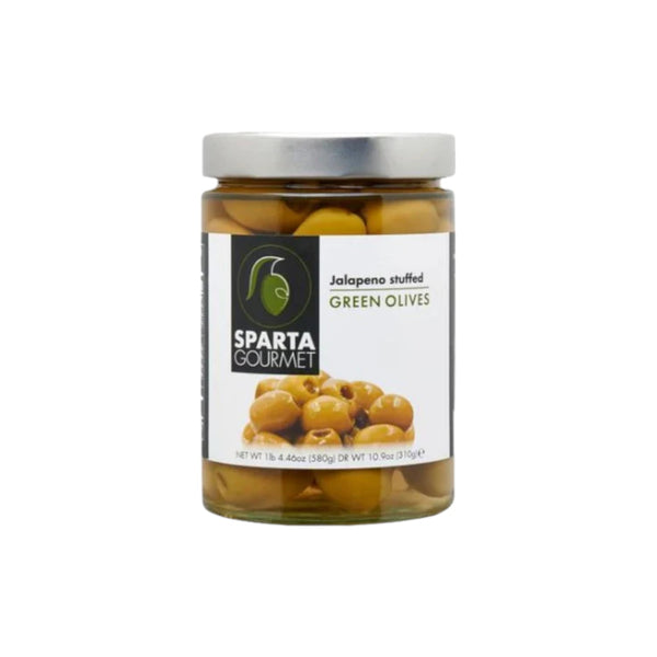 Sparta Gourmet Jalapeno Stuffed Green Olives 580g (Drained Wt 310g ...
