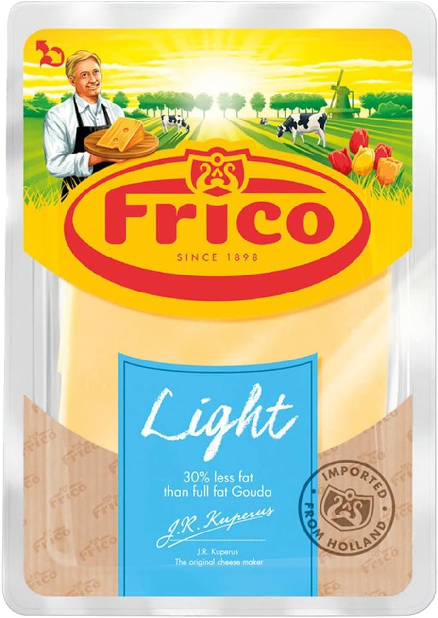 Frico Light Gouda Cheese Slices – 30% Less Fat, High Protein Dutch ...