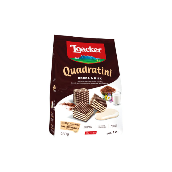 Loacker Cocoa & Milk Crispy Wafer 250g – Chefsneed
