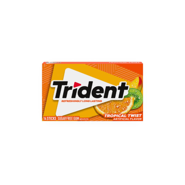 Trident Tropical Twist Sugarfree Chewing Gum (14 Pieces) – Chefsneed